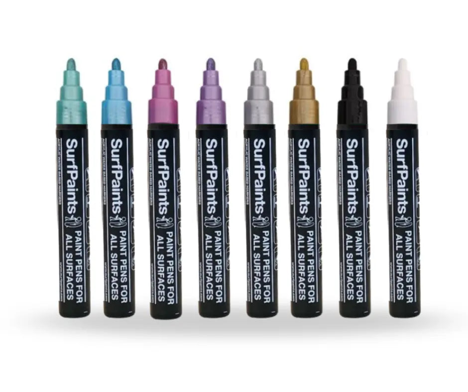Metallic Acrylic Paint Pens - 4mm Durable Bullet Nibs for All Surfaces ...