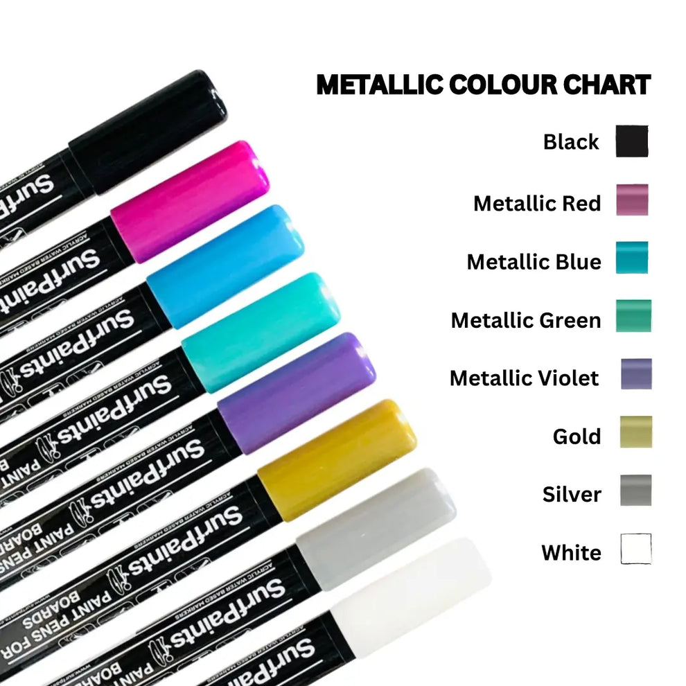 Metallic Acrylic Paint Pens - Size 4mm Bullet Nibs – Surfpaints